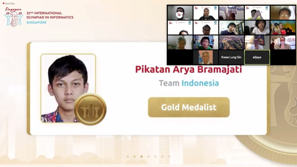 Tim Indonesia Raih Medali Emas pada Ajang IOI Tahun 2020 - SekolahNews.com